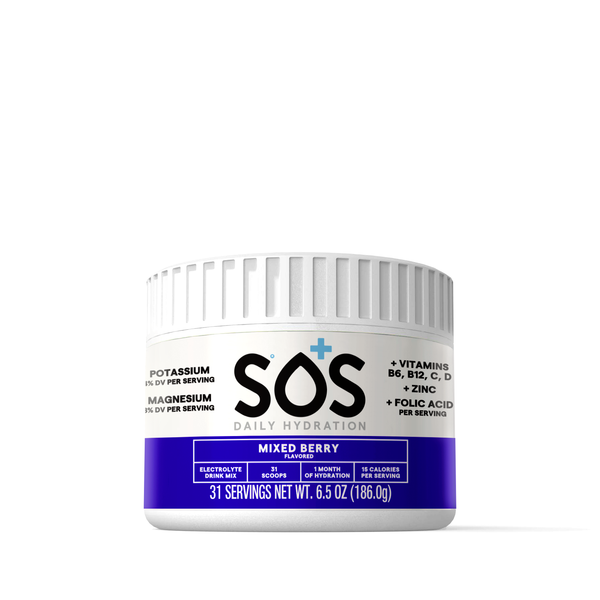 SOS Daily - Vitamin Enhanced Mixed Berry 31 Serving Tub – SOS Hydration